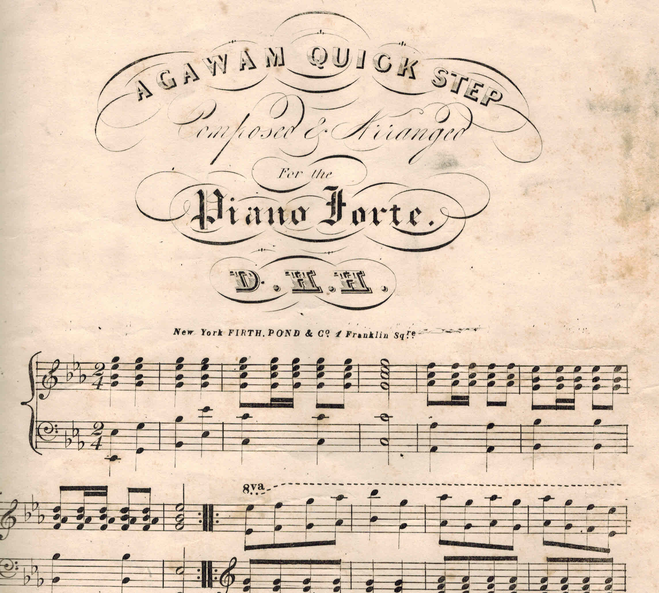 Agawam Quick Step - Pianoforte Sheet Music